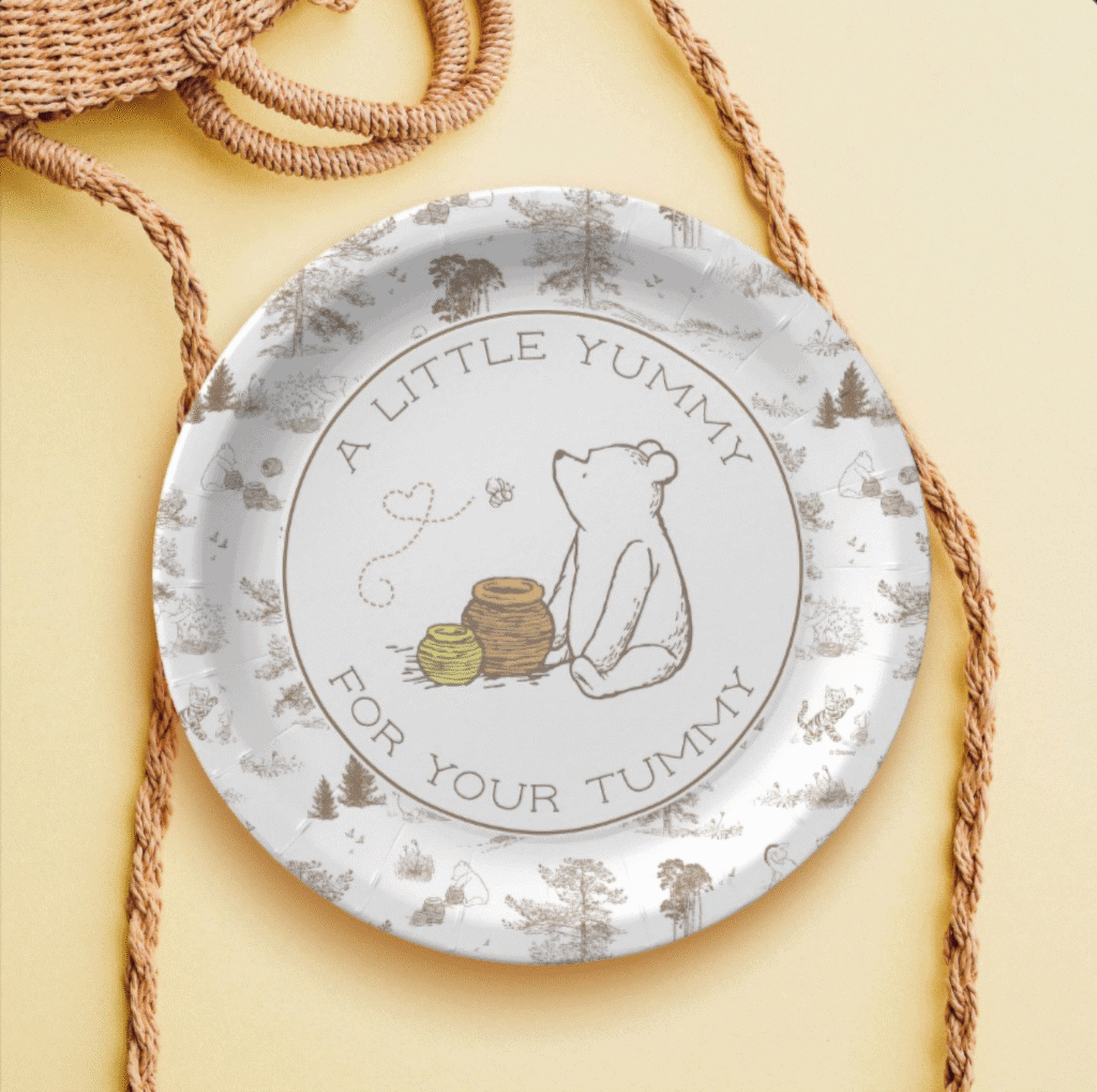 Classic Winnie the Pooh Paper Plates - Tiddely Pom